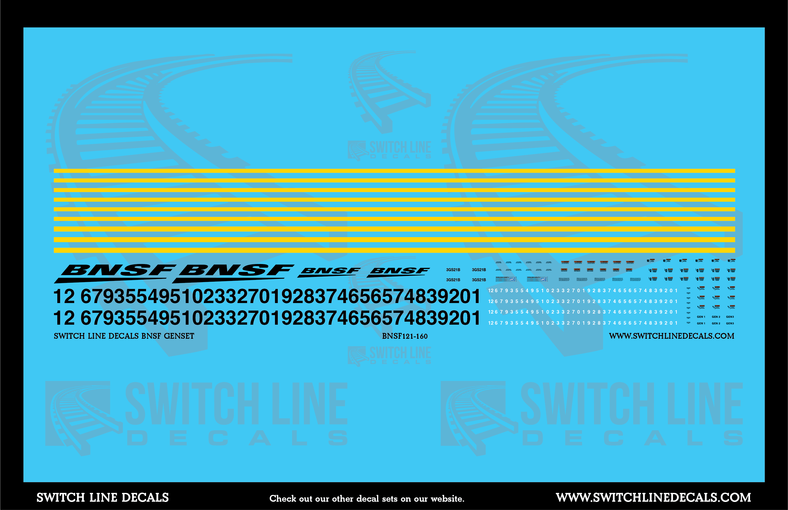 N Scale BNSF Genset Locomotive Decal Set – Mountain West Model Trains