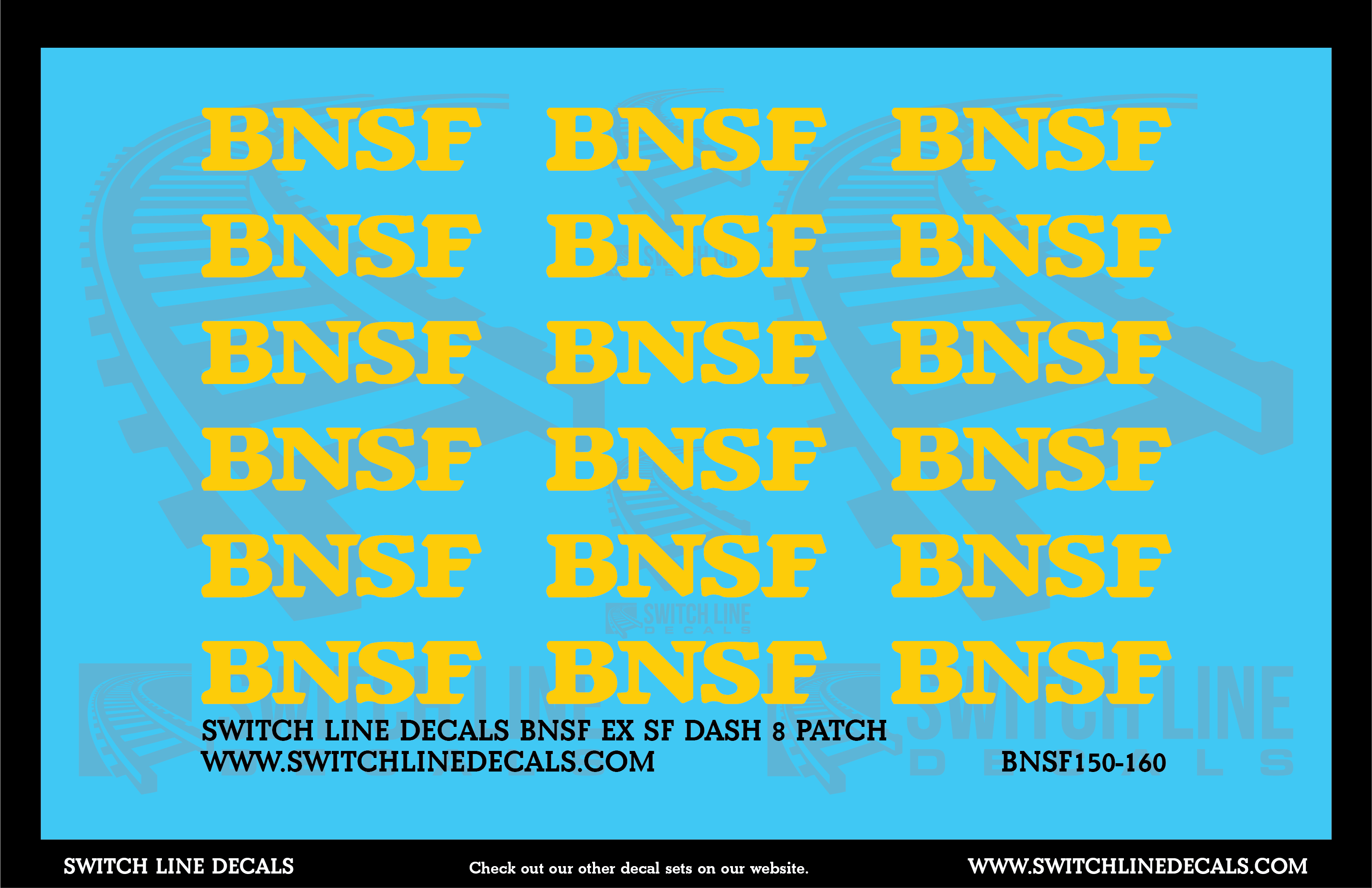 N Scale BNSF Ex Santa Fe Dash 8 Patch Decal Set – Mountain West Model ...
