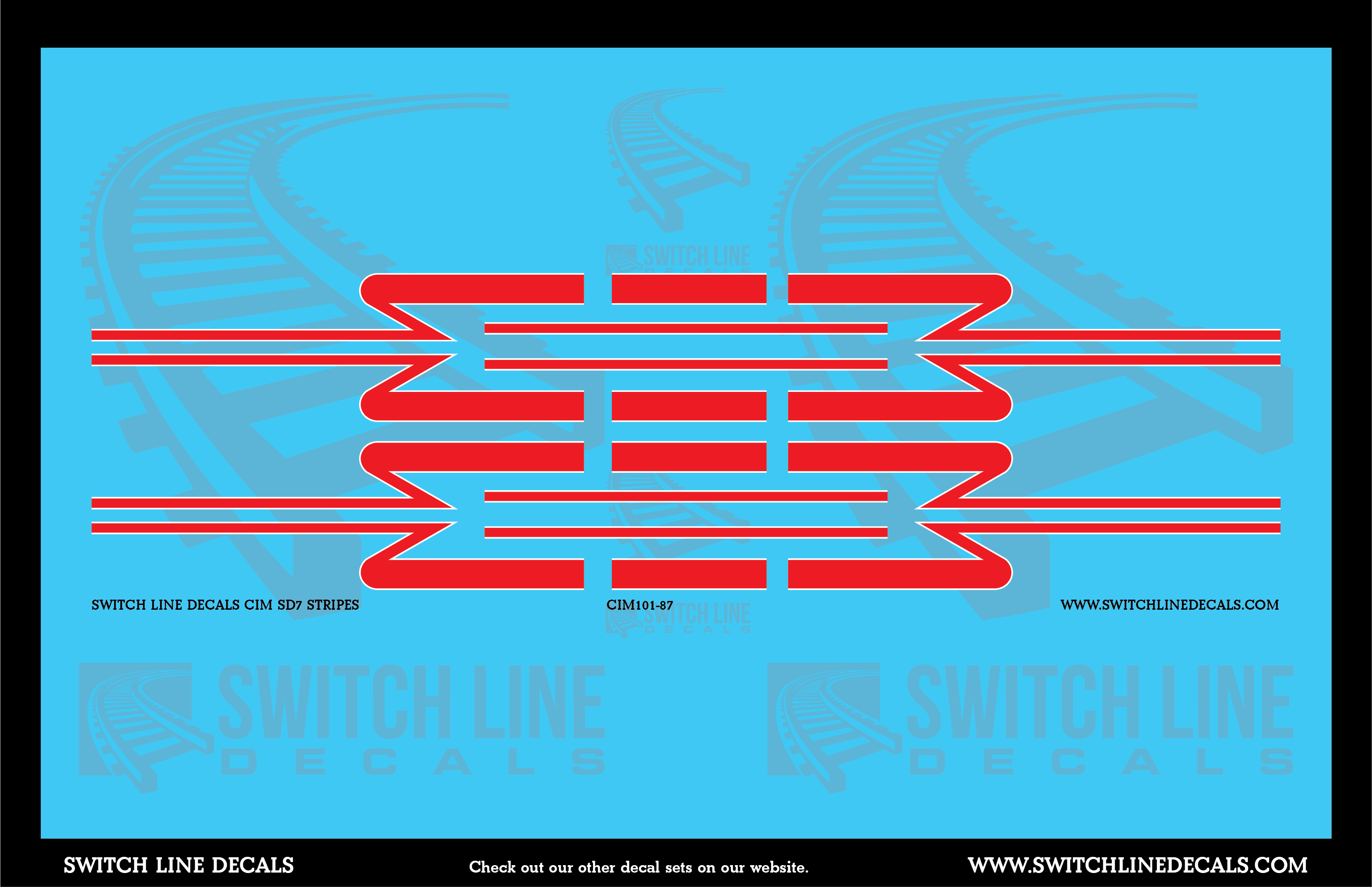 HO Scale CIM SD7 Locomotive Stripes Decal Set – Mountain West Model Trains