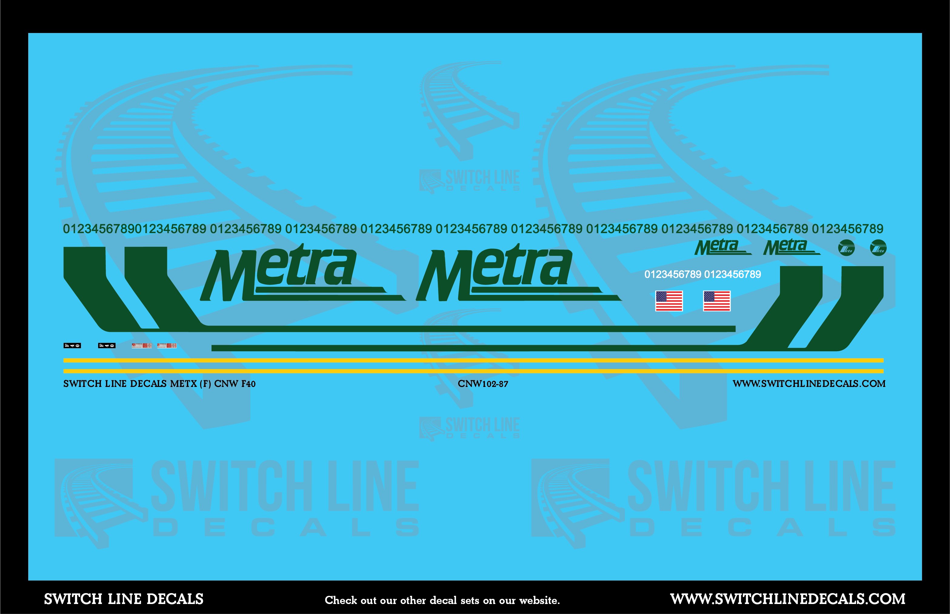 HO Scale METX (F) CNW F40 Locomotive Decal Set – Mountain West Model Trains