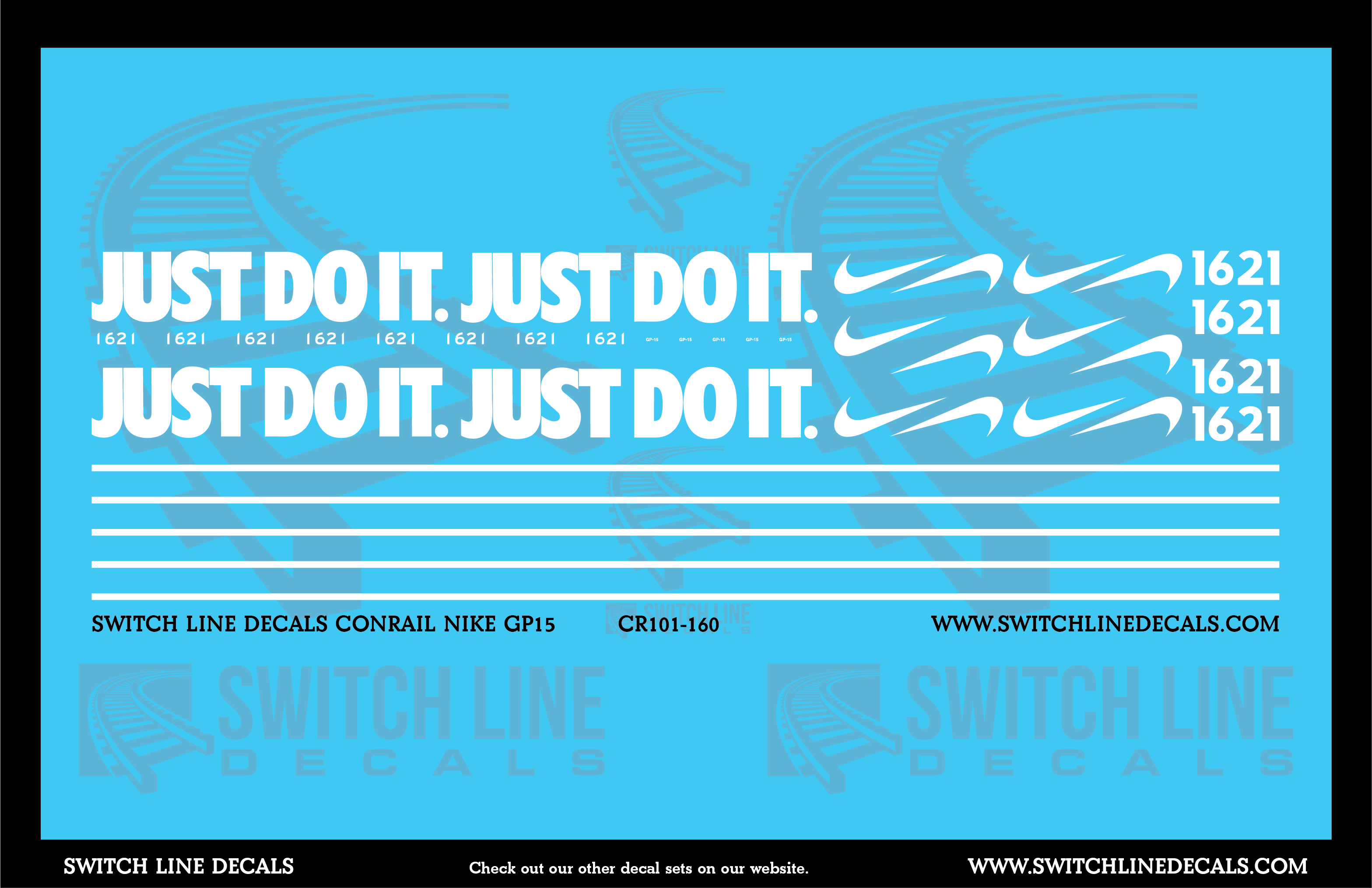 N Scale Conrail Nike GP15 Locomotive Decal Set – Mountain West Model Trains