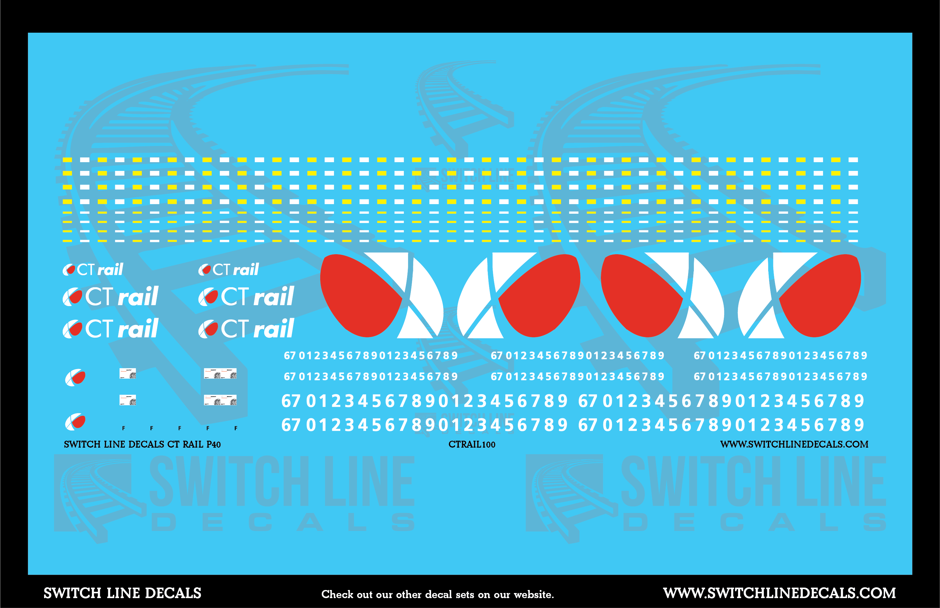 N Scale CT Rail P40 Locomotive Decal Set – Mountain West Model Trains