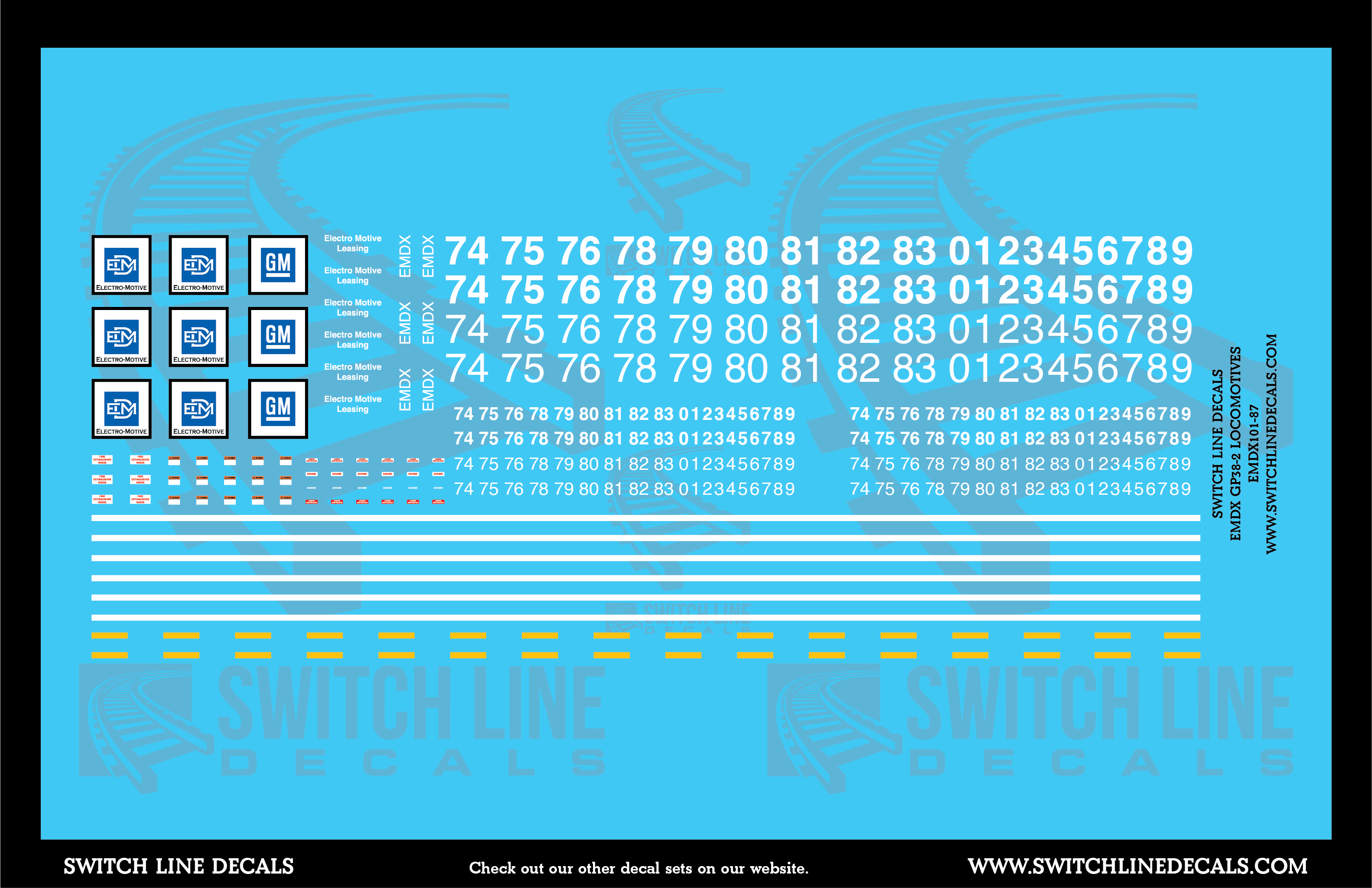 HO Scale EMDX GP38-2 Locomotives Decal Set – Mountain West Model Trains