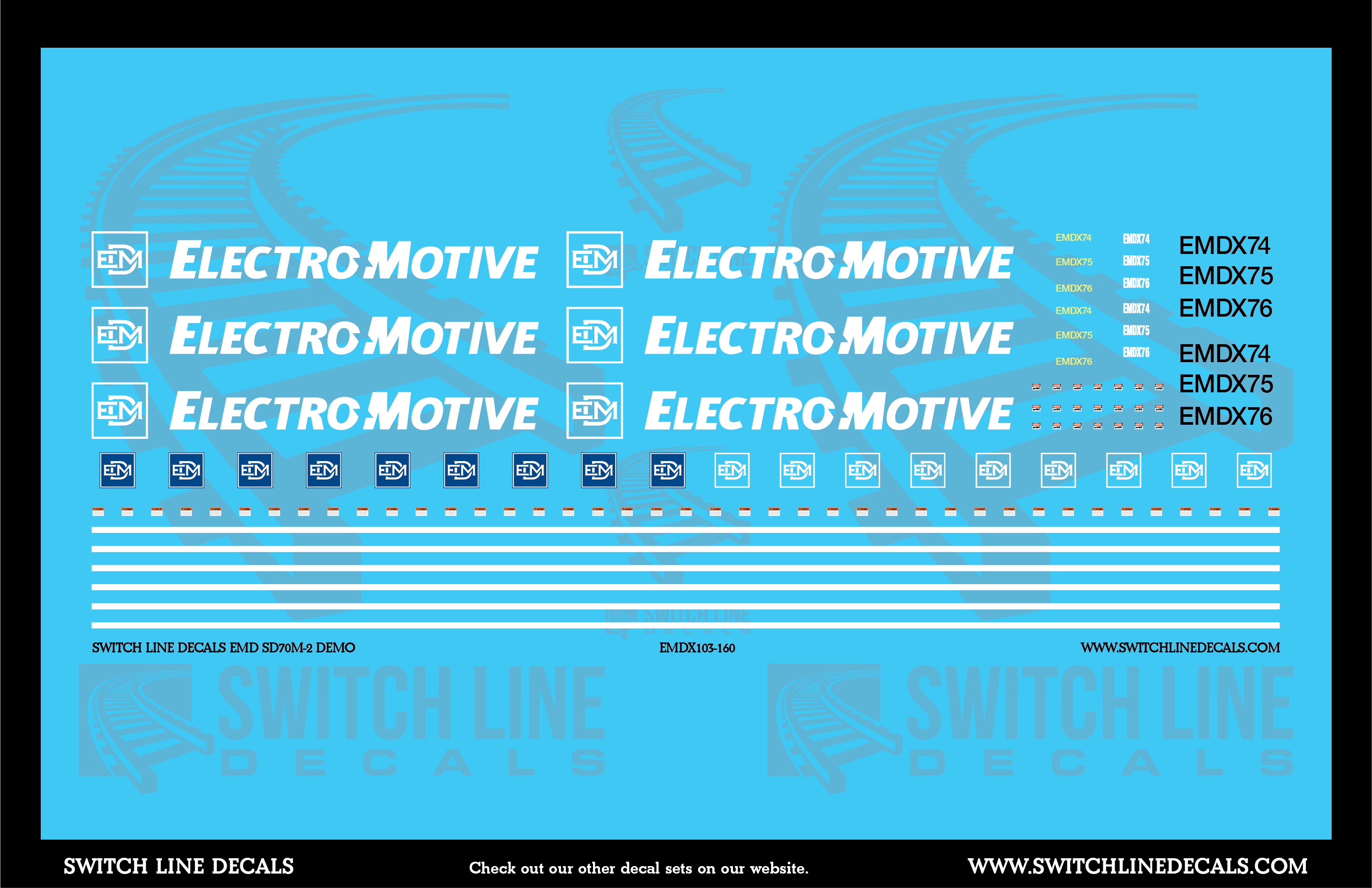 N Scale EMD SD70M-2 Demo Locomotive Decal Set – Mountain West Model Trains