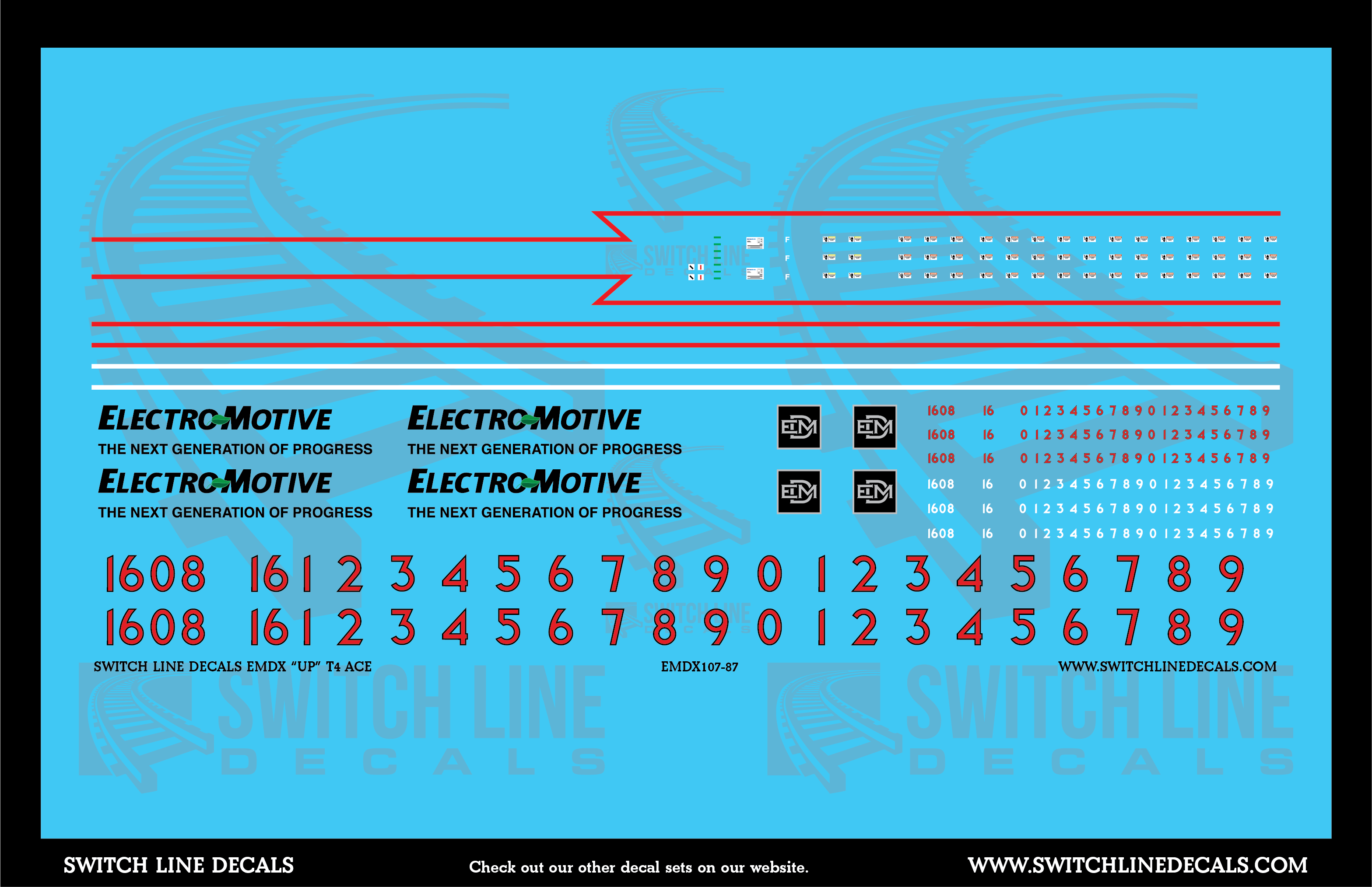 HO Scale EMDX "UP" T4 ACE Locomotive Decal Set – Mountain West Model Trains
