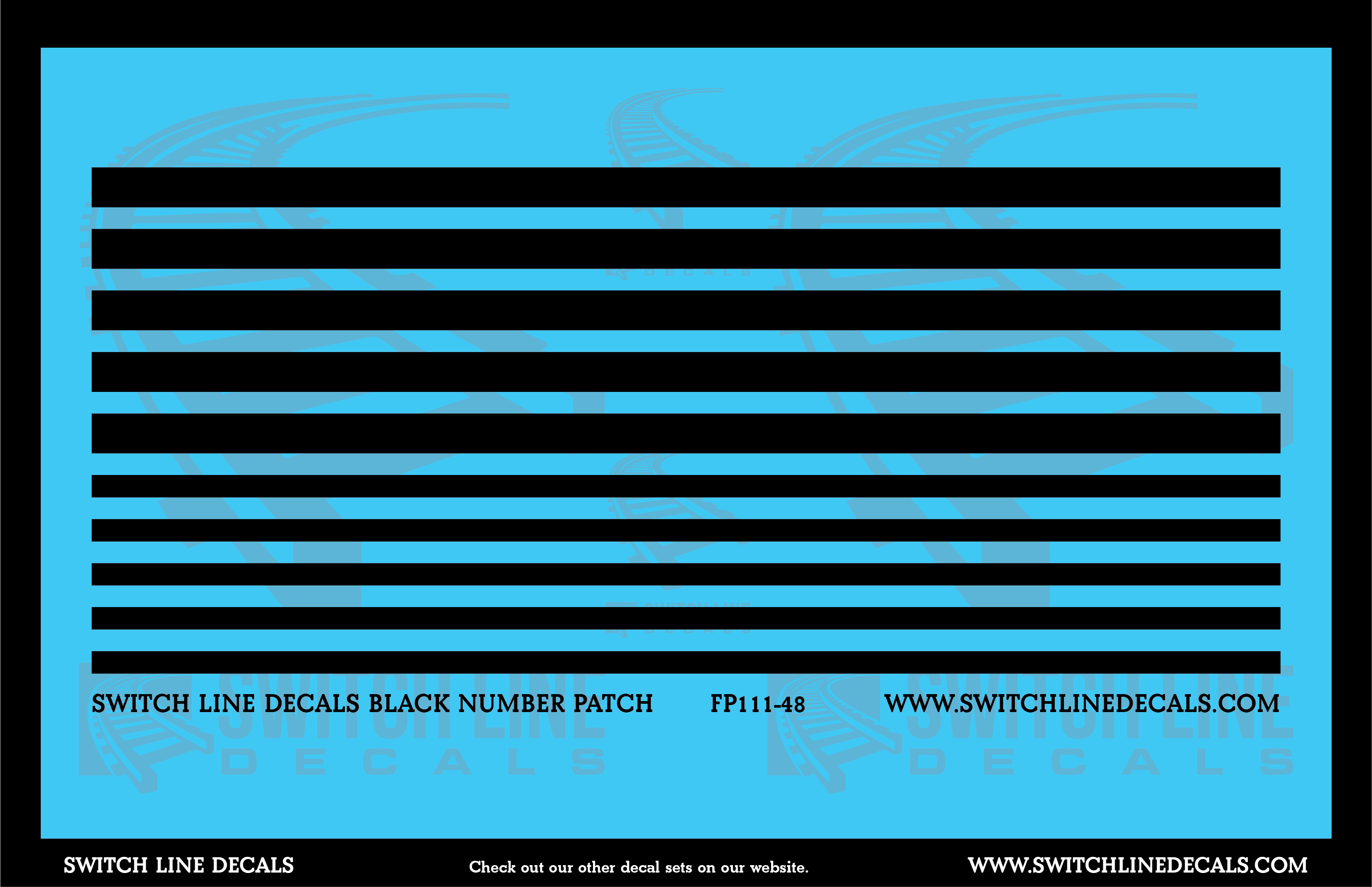 O Scale Black Number Patch Decal Set – Mountain West Model Trains