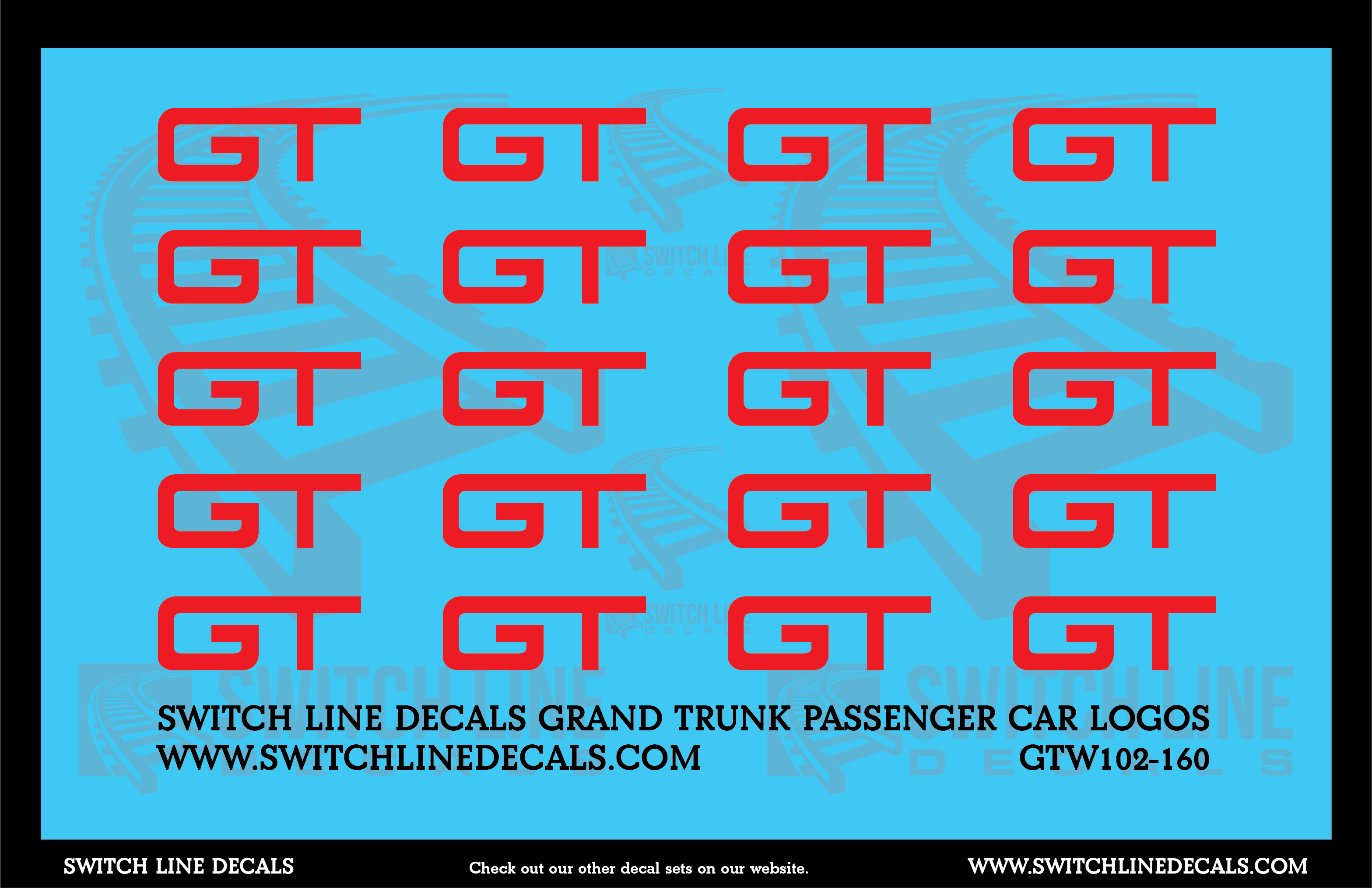 N Scale Grand Trunk Western Passenger Car Logos Decal Set – Mountain ...