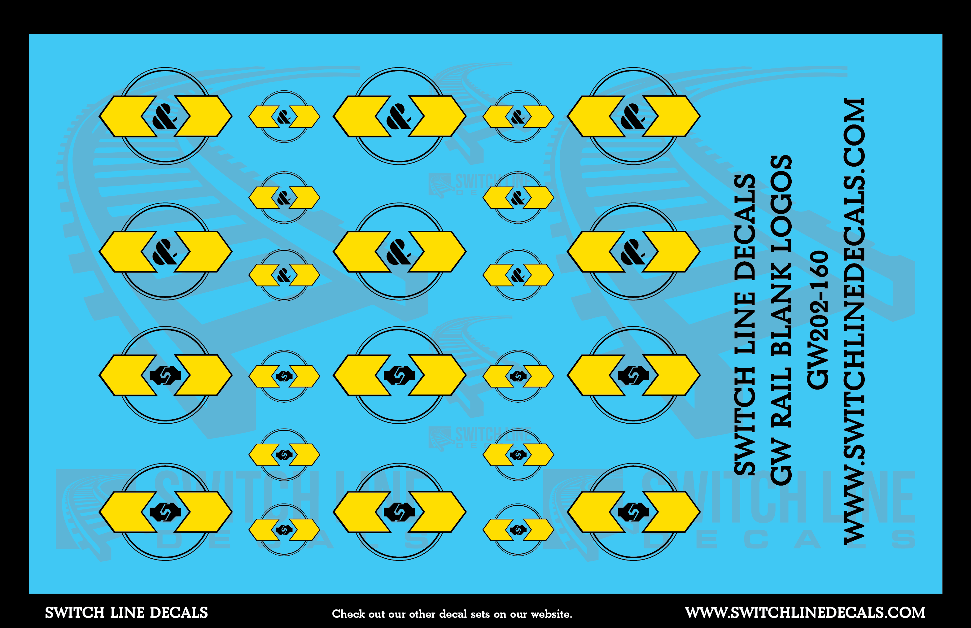 N Scale GW Rail Blank Logos Decal Set – Mountain West Model Trains