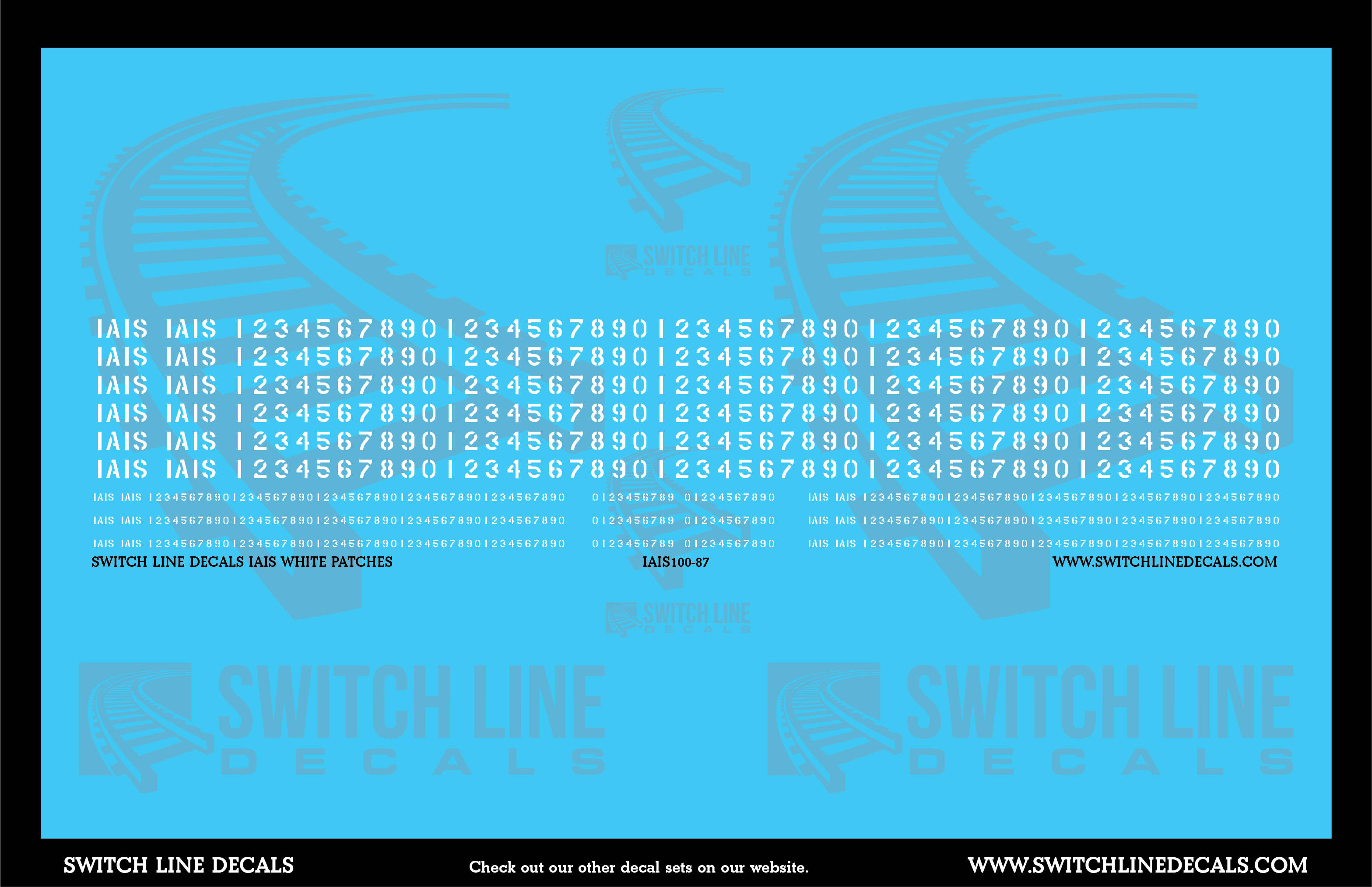 HO Scale Iowa Interstate White Patches Decal Set – Mountain West Model ...