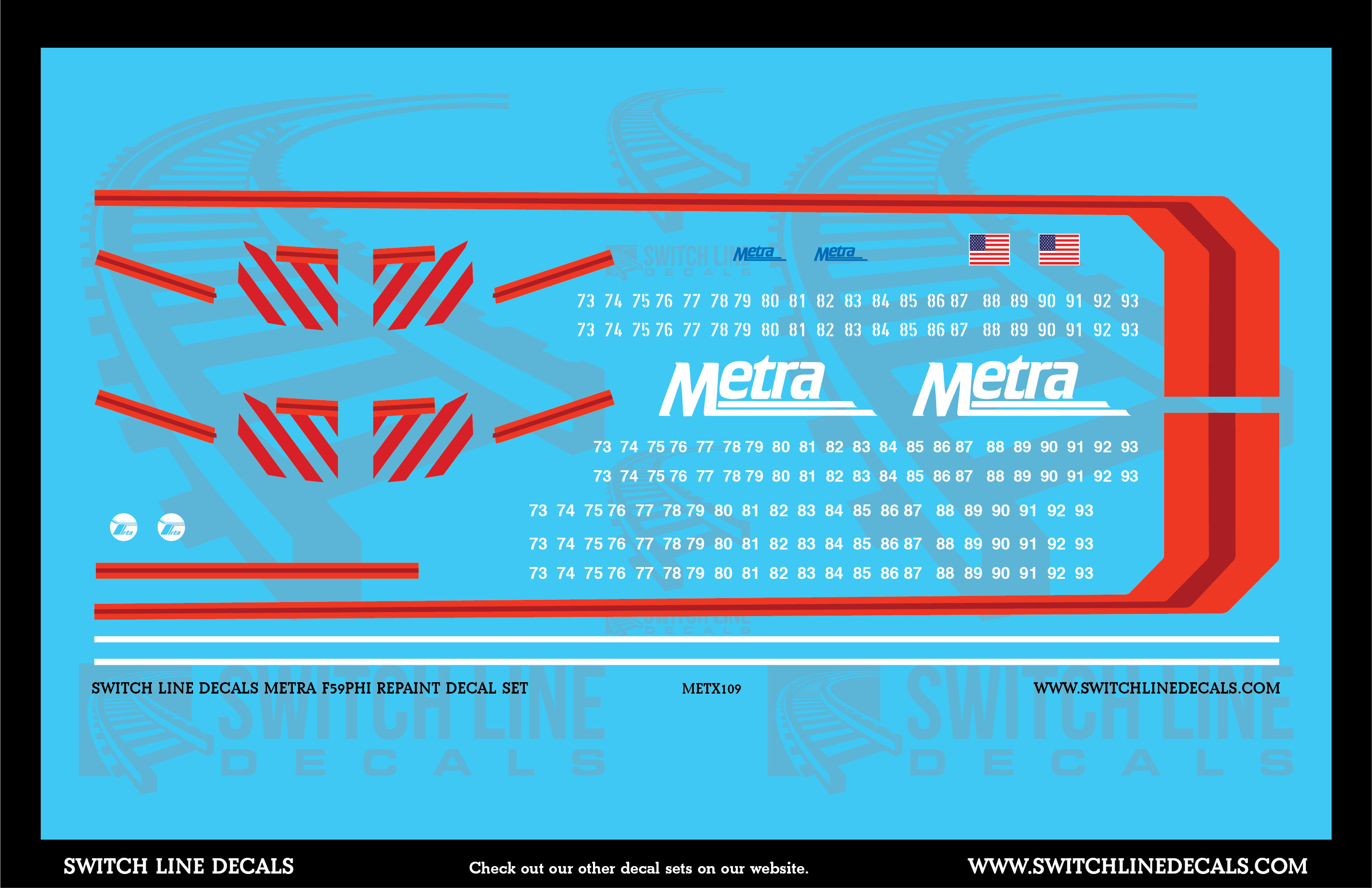 HO Scale Metra F59PHI Repaint Locomotive Decal Set – Mountain West ...