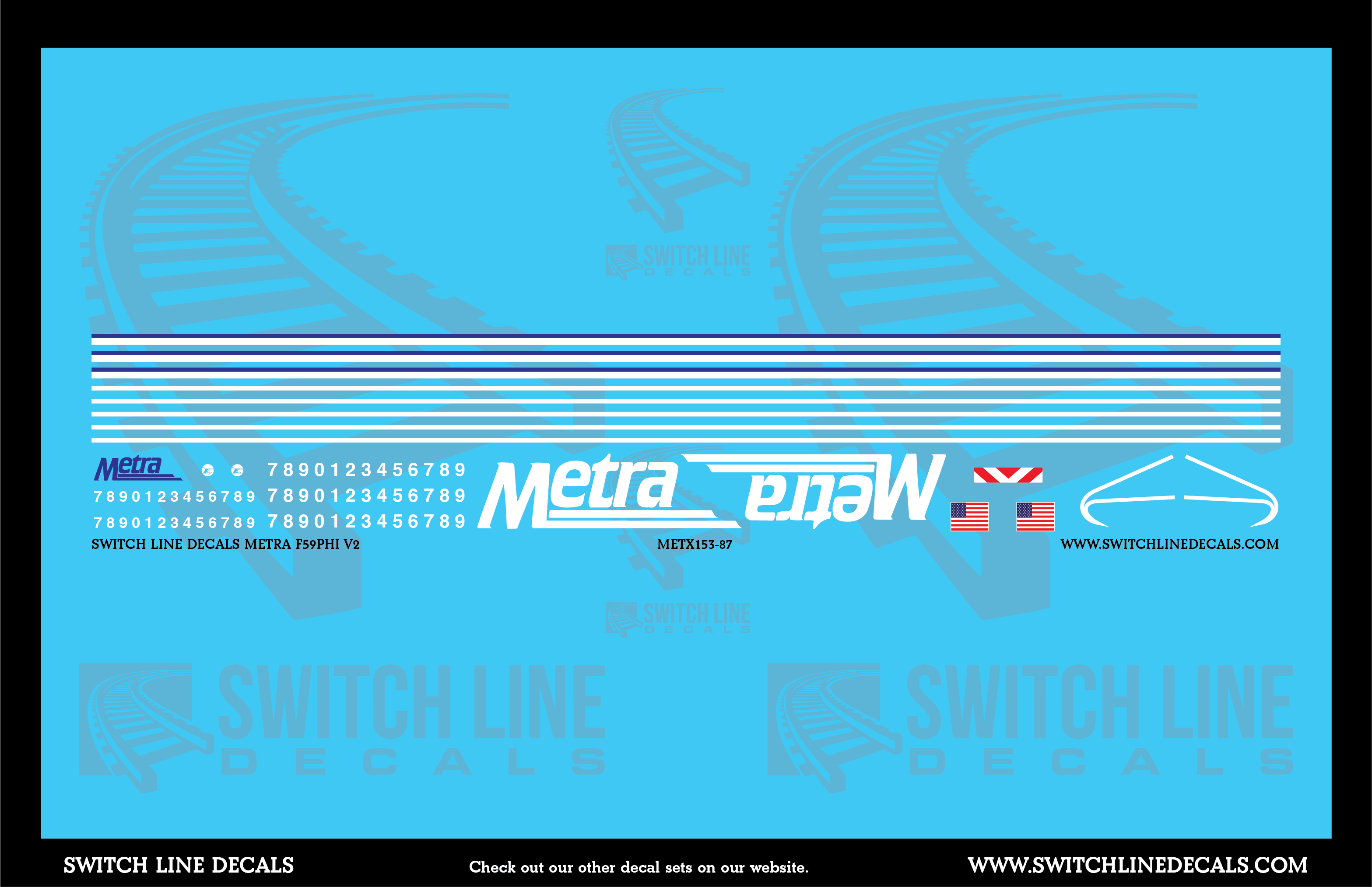 HO Scale Metra F59PHI V2 Locomotive Decal Set – Mountain West Model Trains