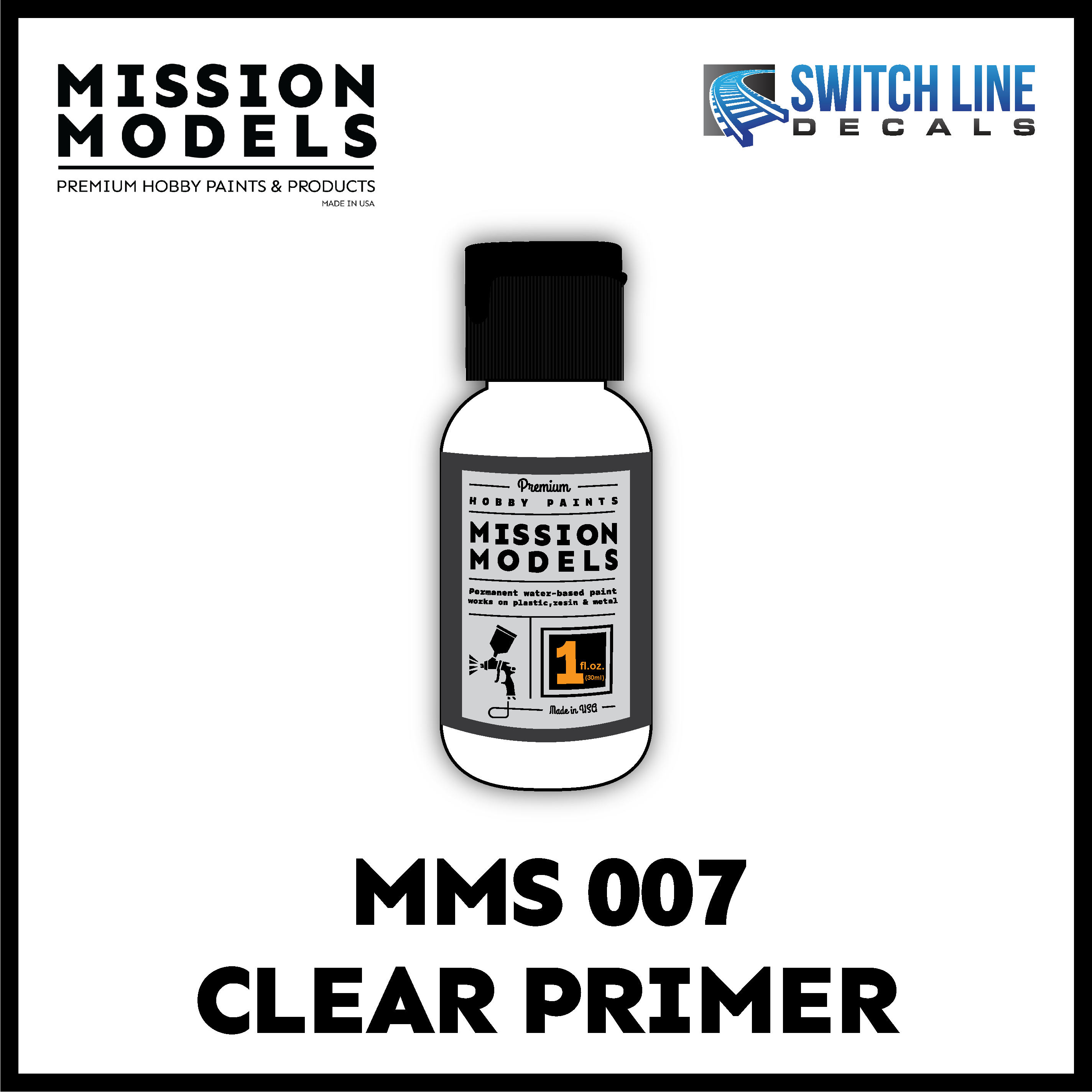 Mission Models Paint Clear Primer 1oz – Mountain West Model Trains