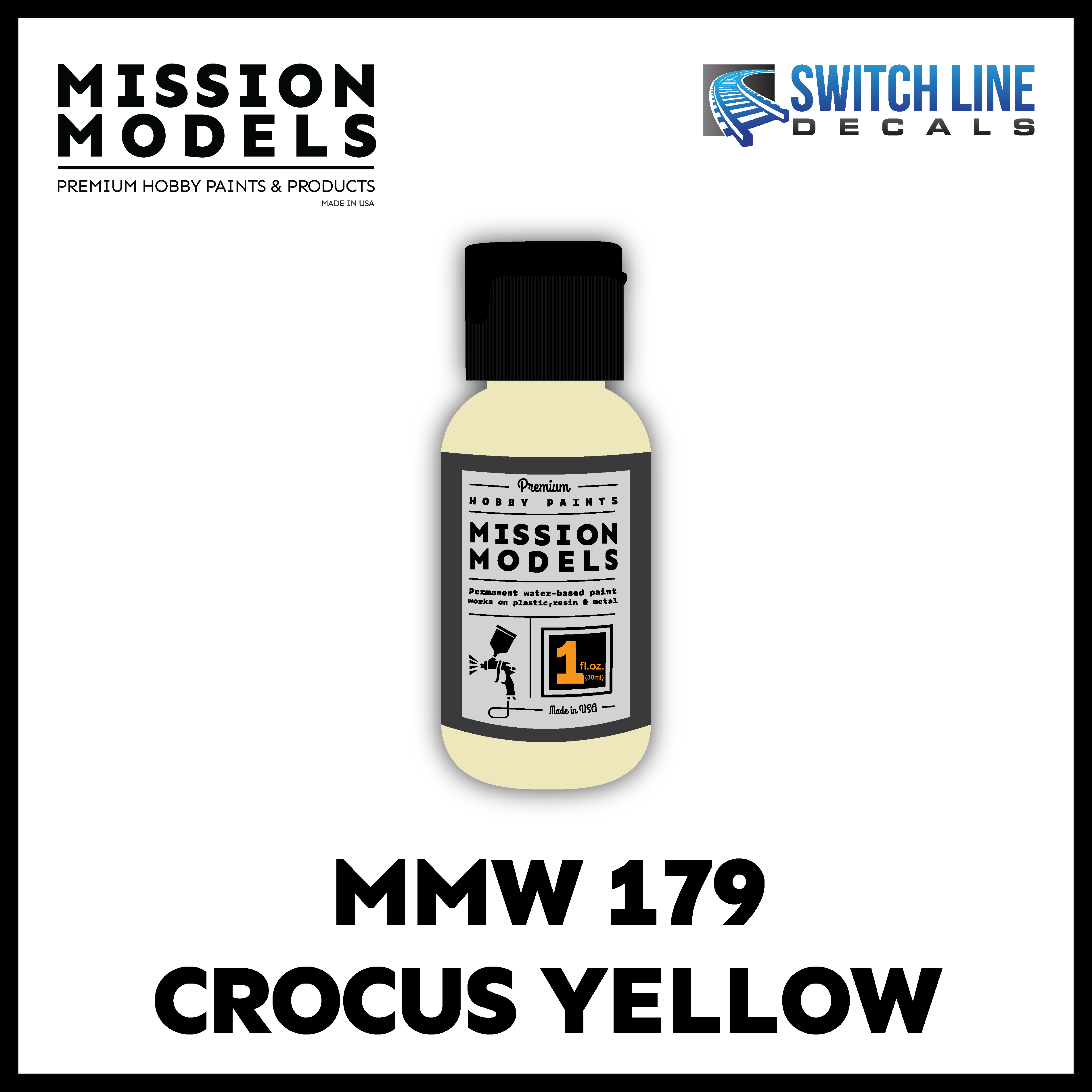 Mission Models Paint Crocus Yellow 1oz – Mountain West Model Trains