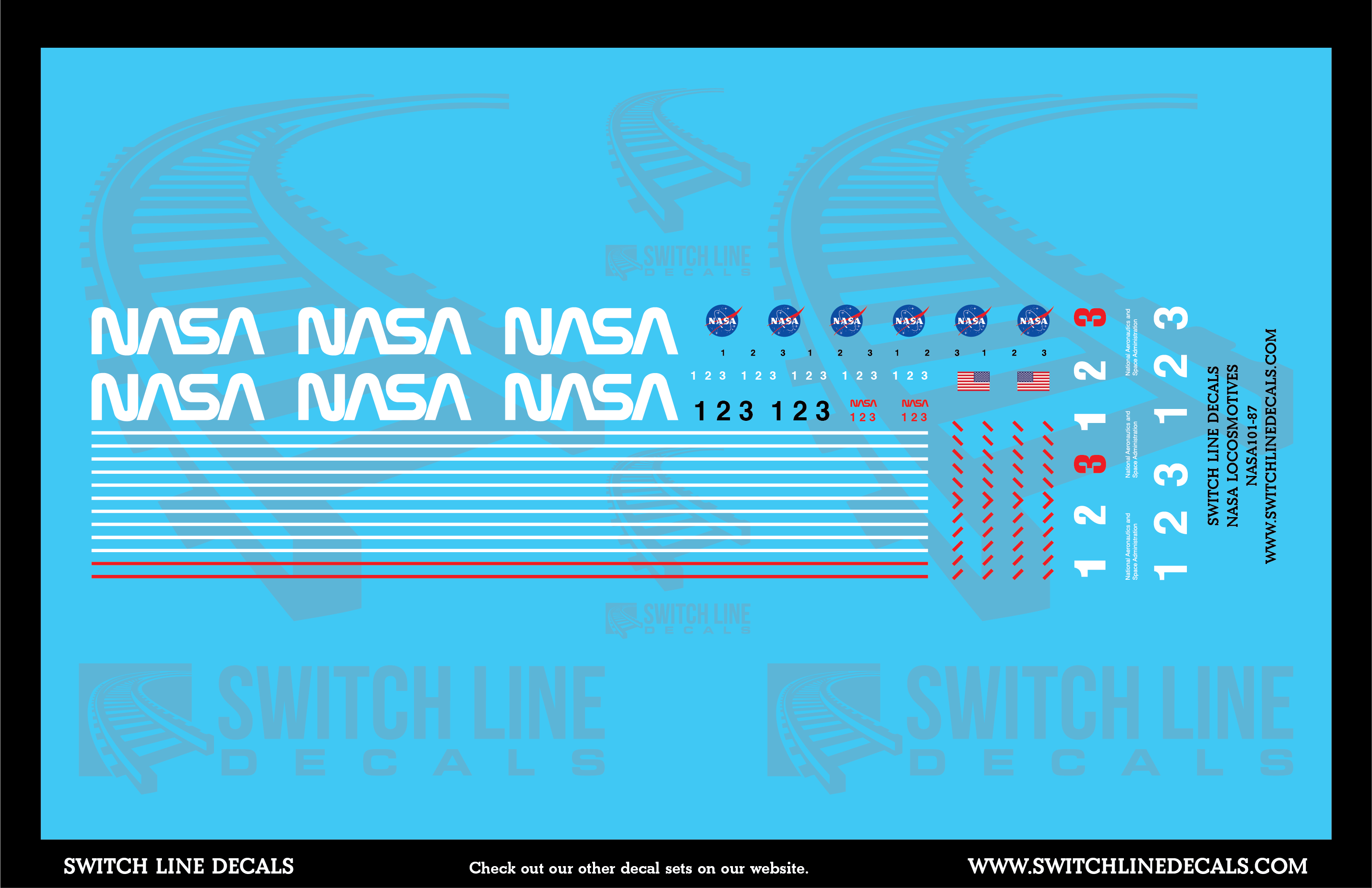 HO Scale NASA Locomotives Decal Set – Mountain West Model Trains