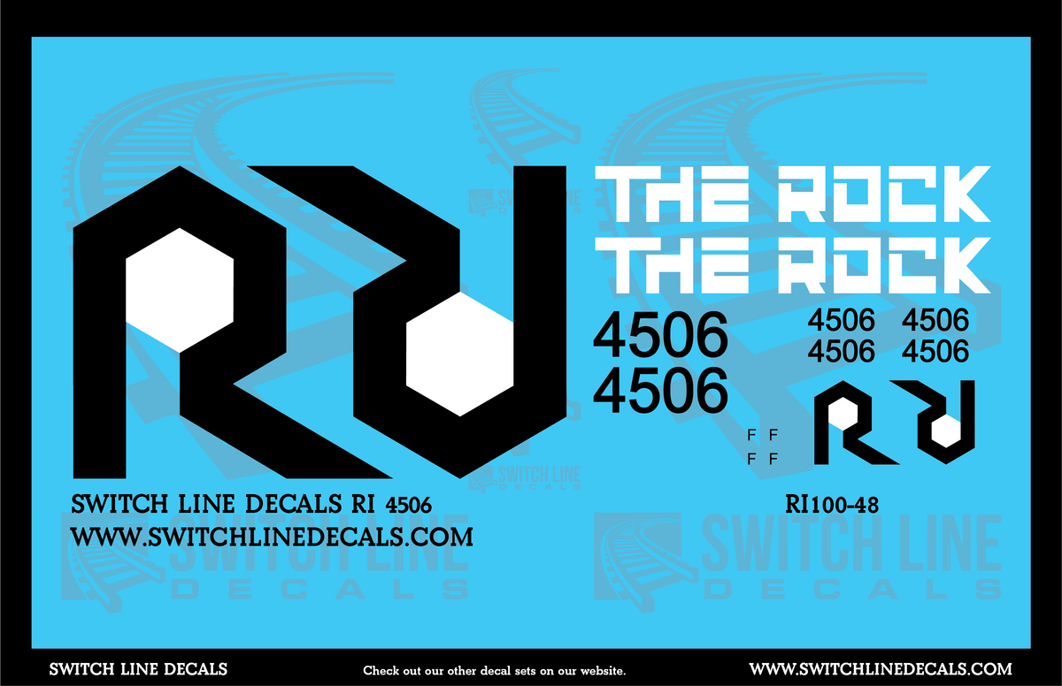 O Scale Rock Island 4506 Locomotive Decal Set – Mountain West Model Trains