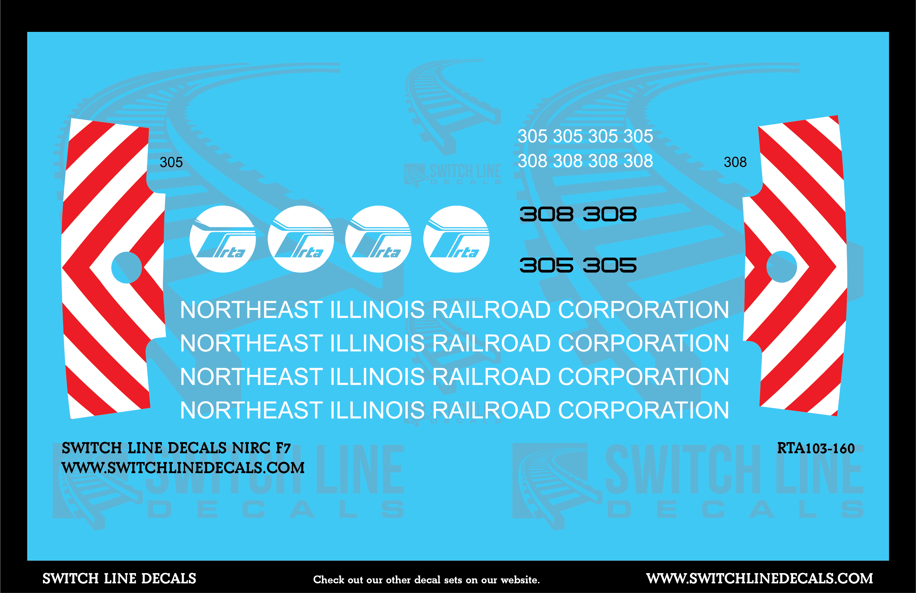 N Scale NIRC F7 Locomotive Decal Set – Mountain West Model Trains