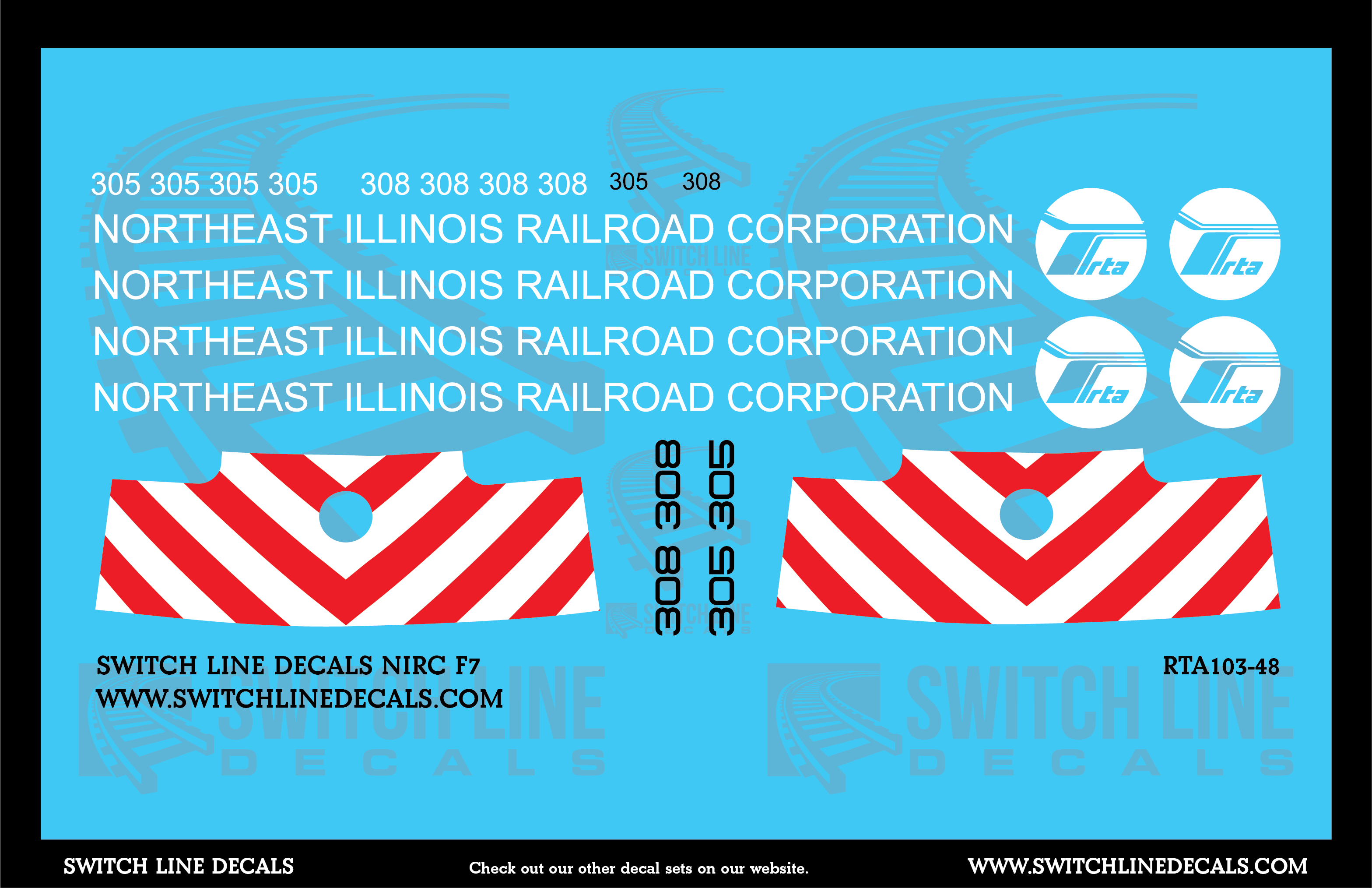 O Scale NIRC F7 Locomotive Decal Set – Mountain West Model Trains