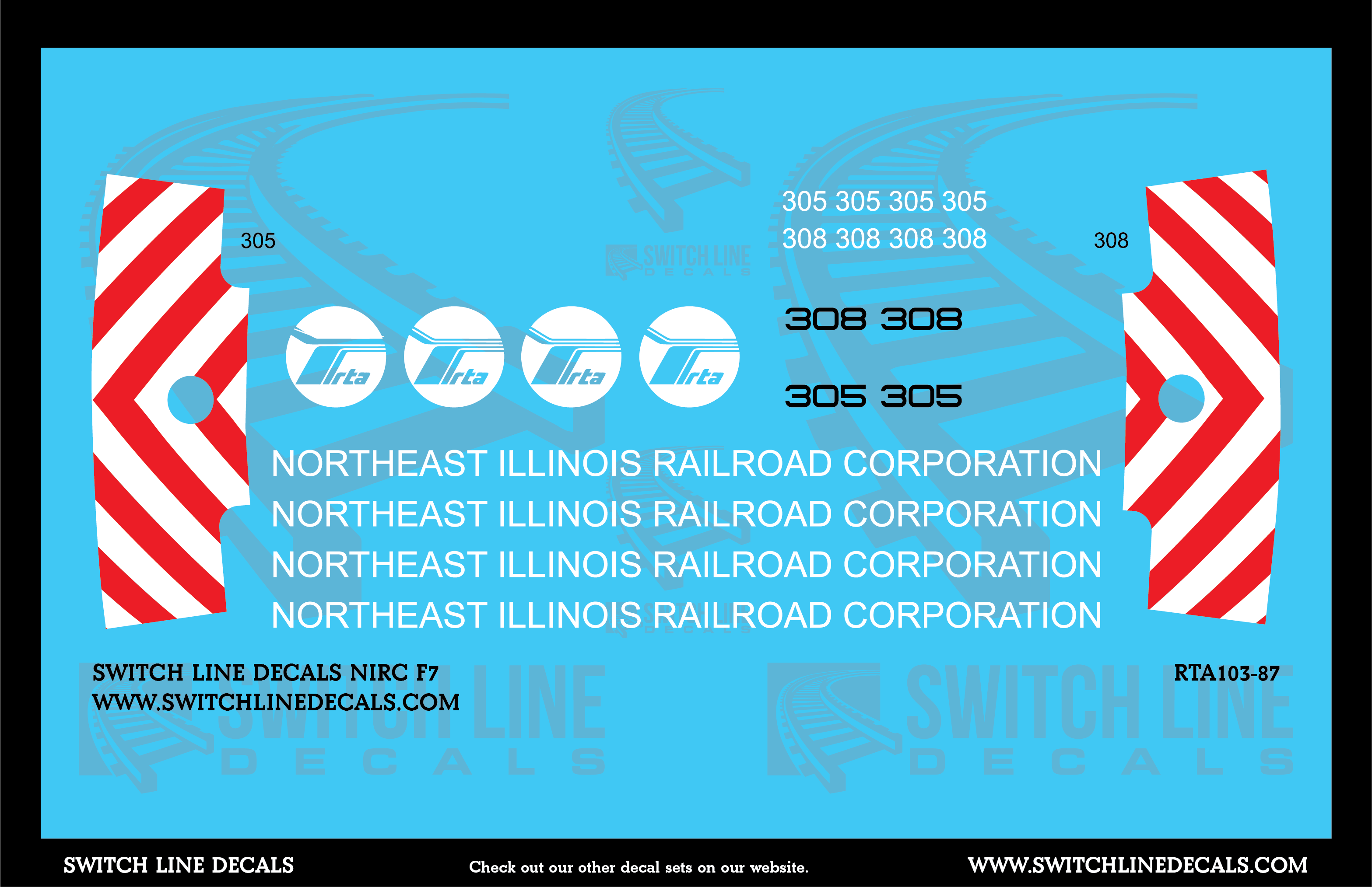HO Scale NIRC F7 Locomotive Decal Set – Mountain West Model Trains