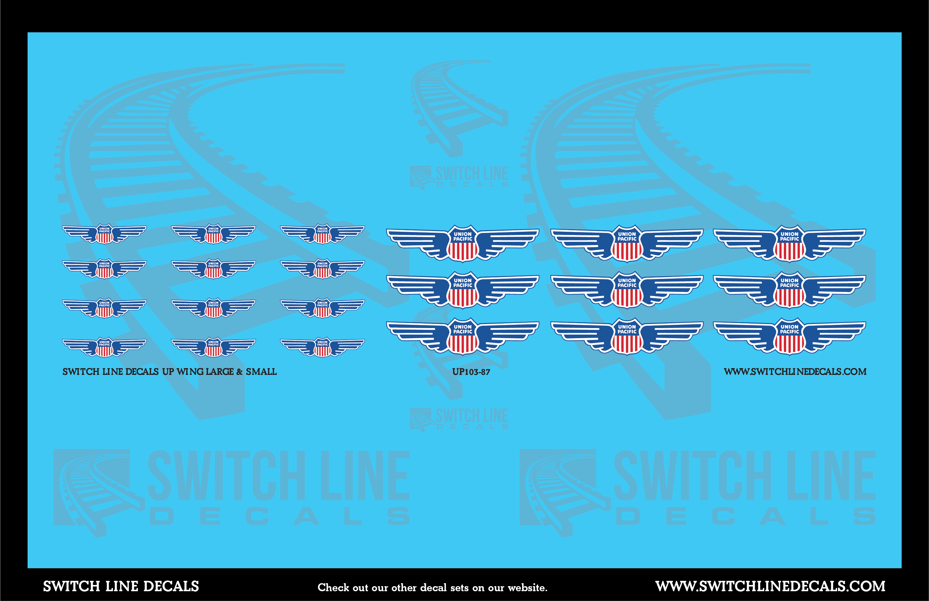 HO Scale Union Pacific Wing Mix Decal Set – Mountain West Model Trains