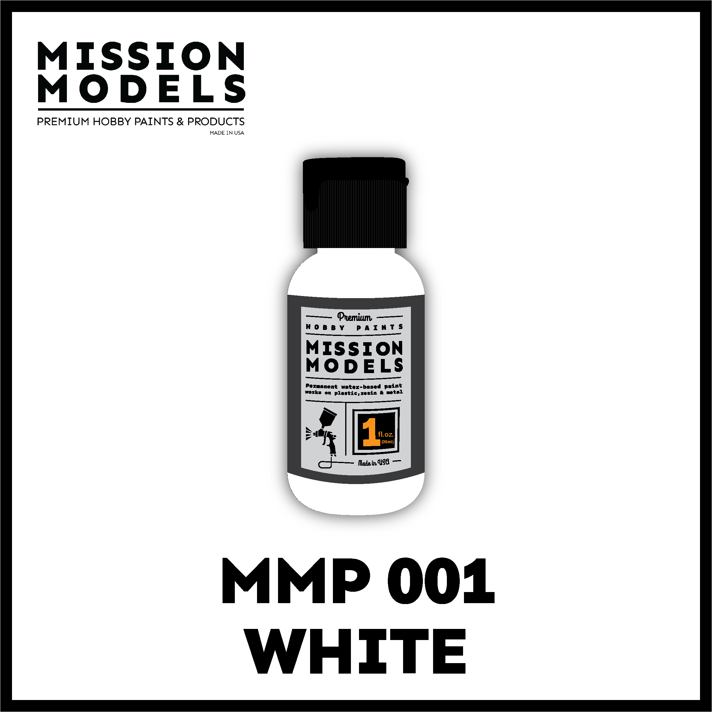 Mission Models Paint White MMP001 1oz – Mountain West Model Trains